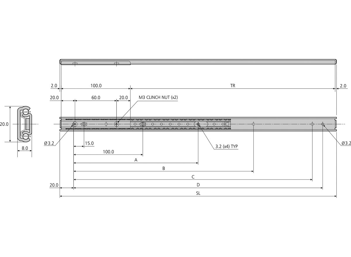 Buy 2415 Linear Motion Drawer Runners | Components Direct
