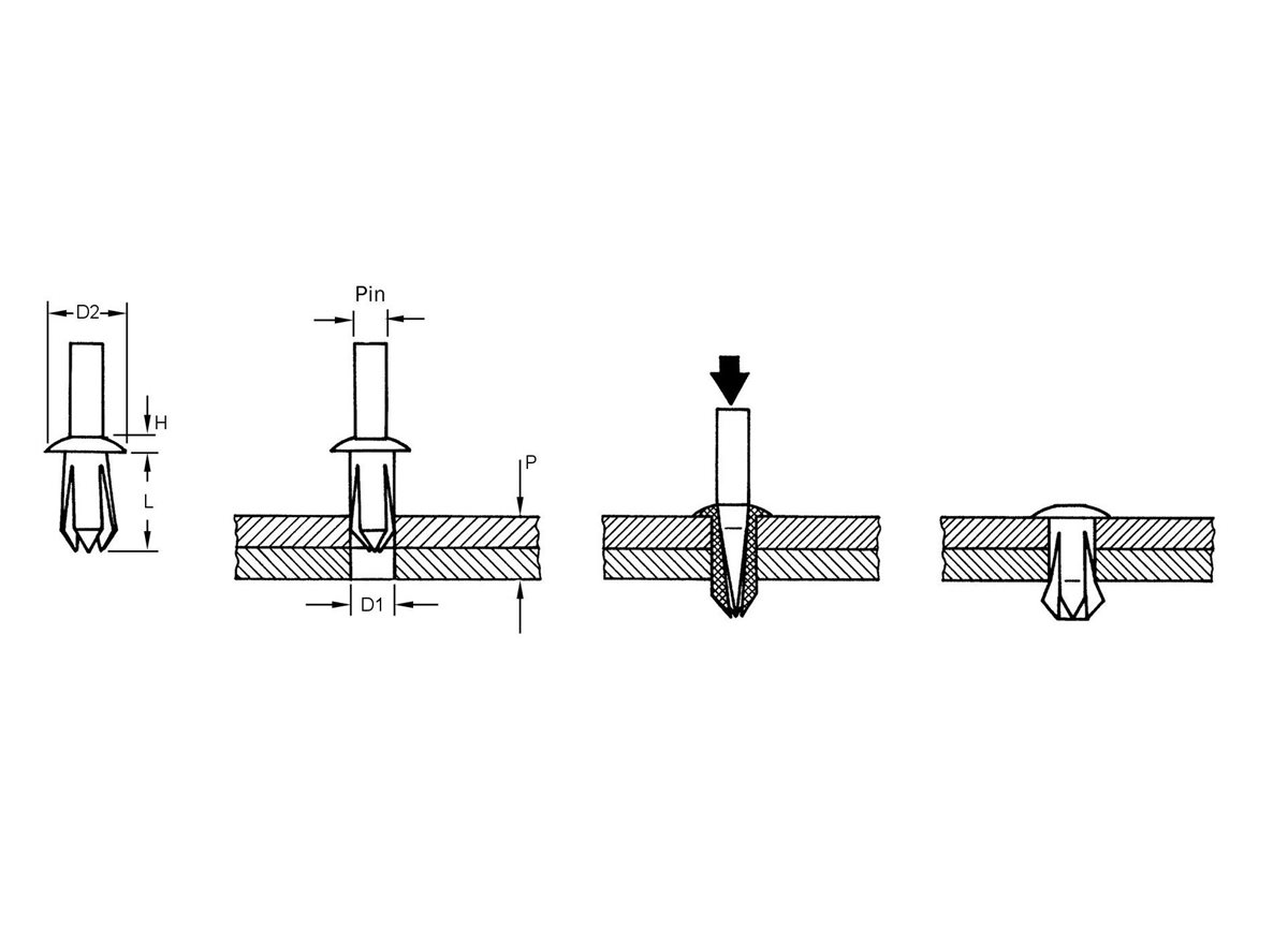 Expansion Plastic Rivet | Components Direct