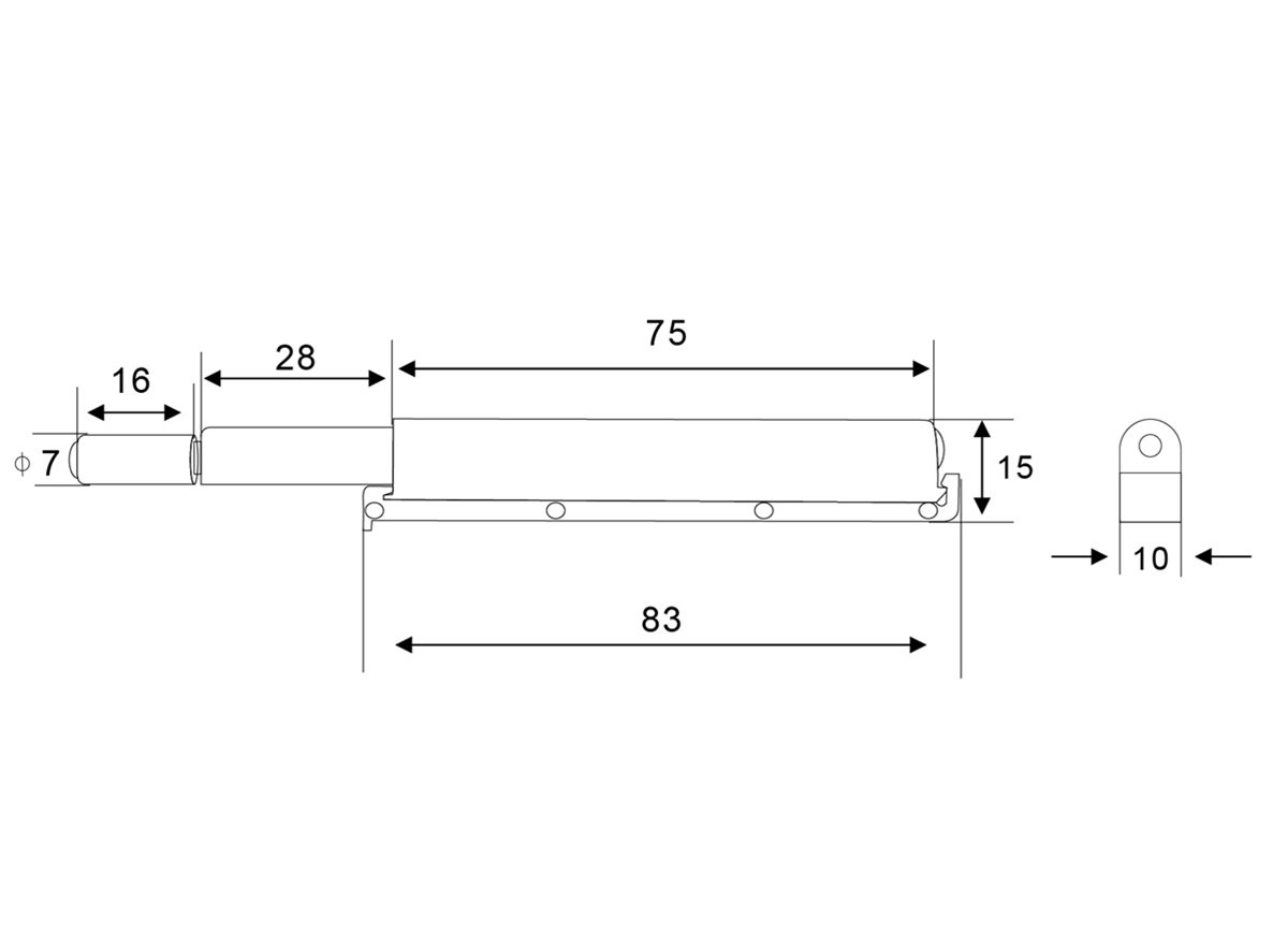 Buy GS Push to Open Door Catch | DAM058 | Components Direct